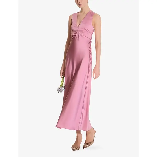 OMNES Nova Tie-back Maxi Dress - Pink