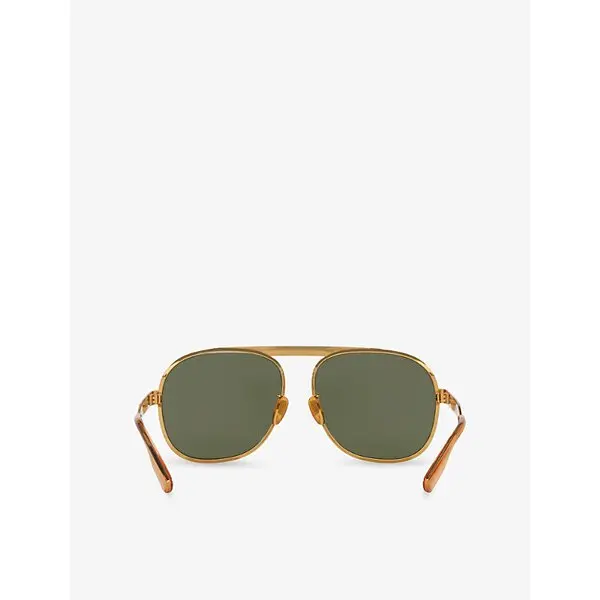 Gucci Gg1514s Pilot-frame Metal Sunglasses