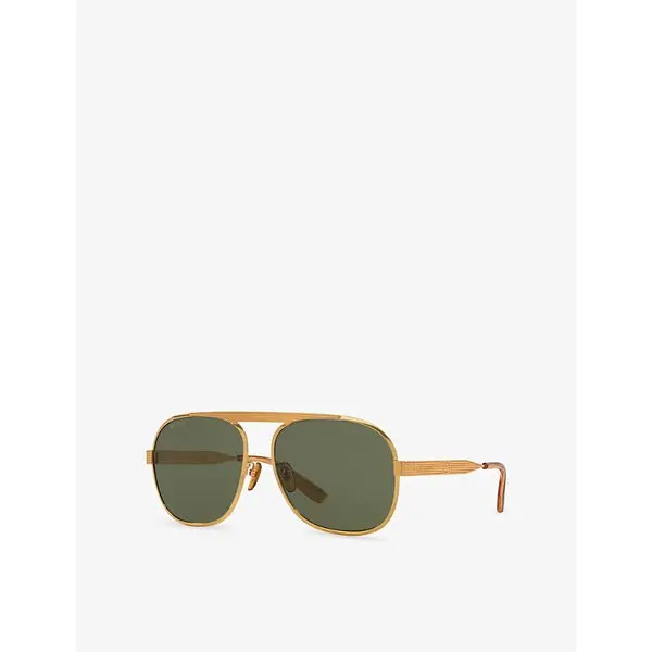 Gucci Gg1514s Pilot-frame Metal Sunglasses