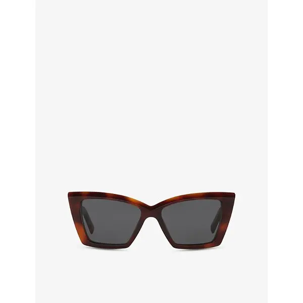 Saint Laurent Sl657 Cat-eye Sunglasses - Brown