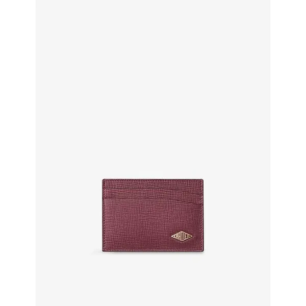 CARTIER Losange Double Leather Card Holder - Burgundy