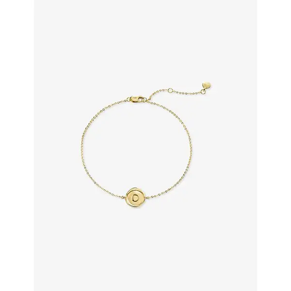 Monica Vinader Mini Initial O Stamp Bracelet - Gold