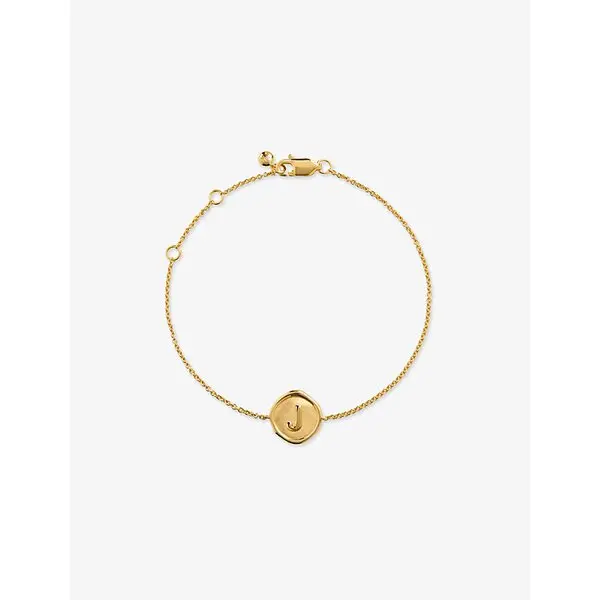 Monica Vinader Initial 'j' Charm Bracelet - Gold