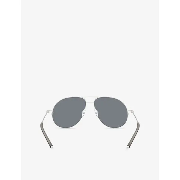 Moncler Flyze Pilot-frame Sunglasses - Silver