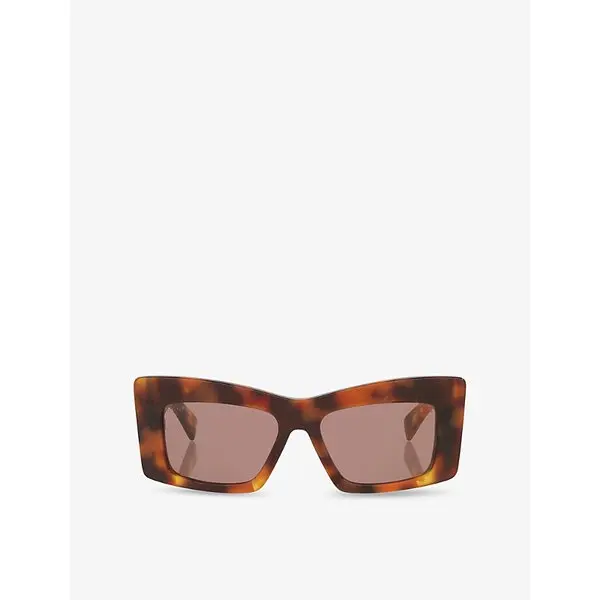 Gucci Gg1842s Butterfly-frame Sunglasses - Brown