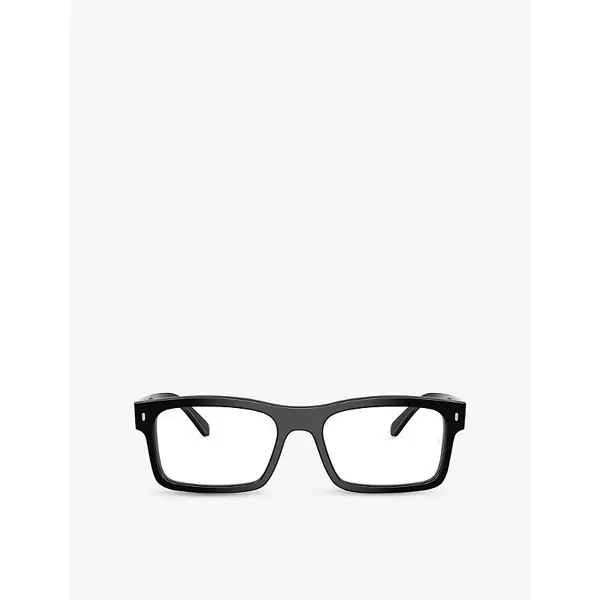 Ray-ban Rectangle-frame Acetate Eyeglasses - Black