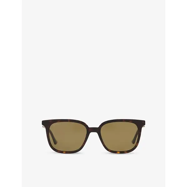 Gucci Gg1493s Square-frame Sunglasses - Brown