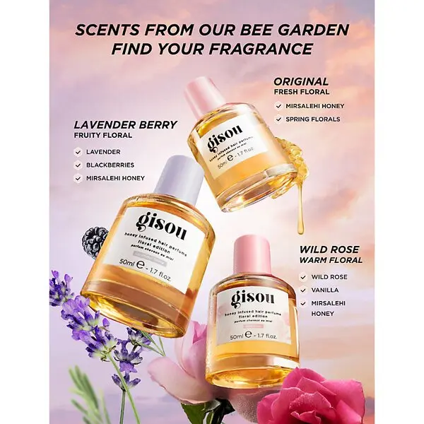 GISOU Mini Honey-infused Hair Perfume 15ml - Wild Rose