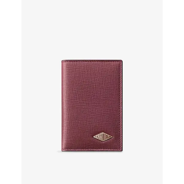 CARTIER Losange Leather Card Holder - Burgundy
