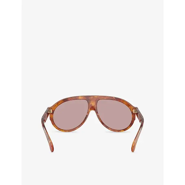 Moncler Me6001 Fhaite Pilot-frame Sunglasses - Brown