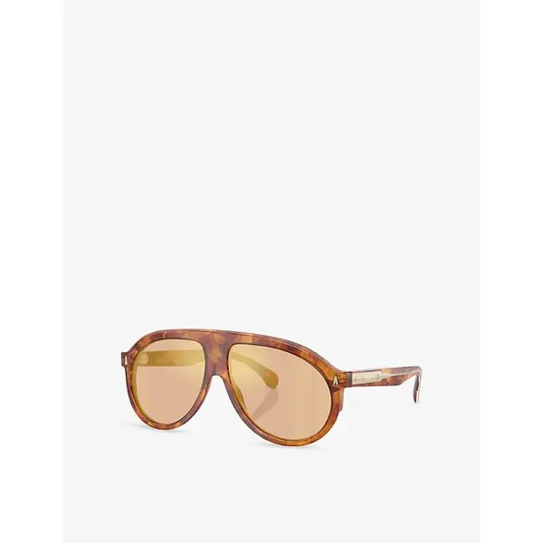 Moncler Me6001 Fhaite Pilot-frame Sunglasses - Brown