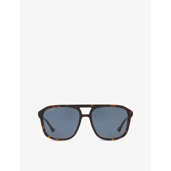 Gucci Gg1494s Square-frame Sunglasses - Brown