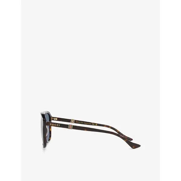 Gucci Gg1494s Square-frame Sunglasses - Brown