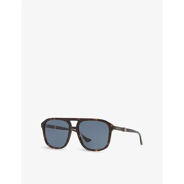 Gucci Gg1494s Square-frame Sunglasses - Brown