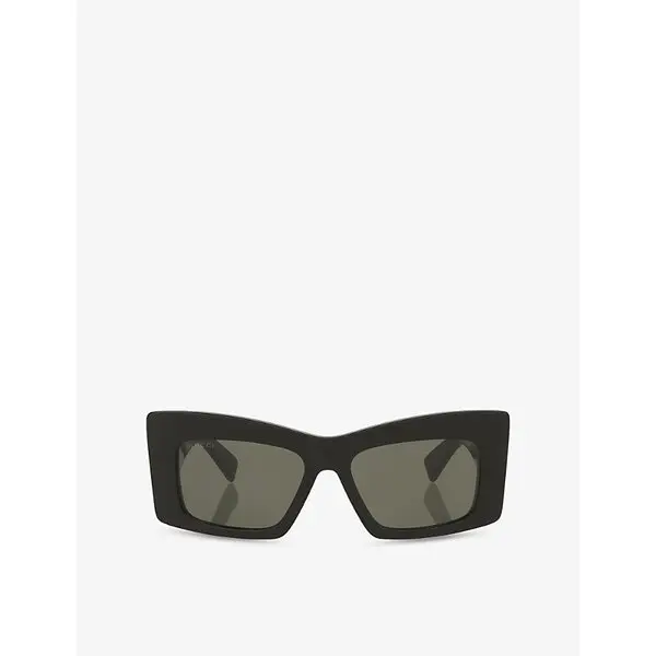 Gucci Gg1842s Butterfly-frame Sunglasses - Black