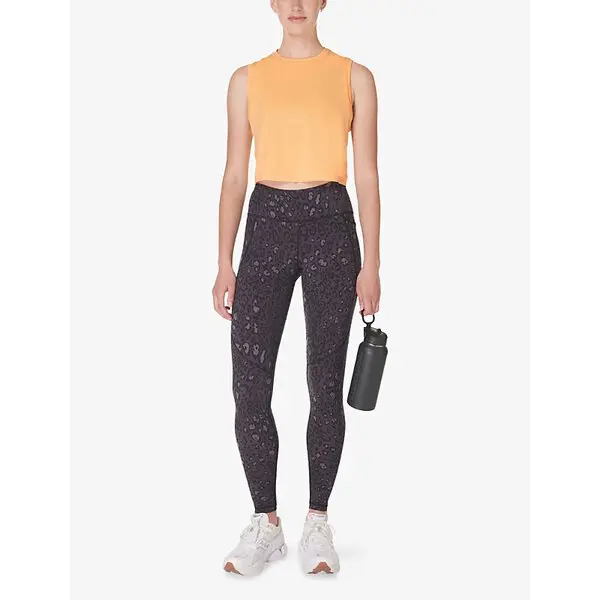 Sweaty Betty Power Workout Abstract-print Stretch-woven Leggings - Blckluxe Leopprint