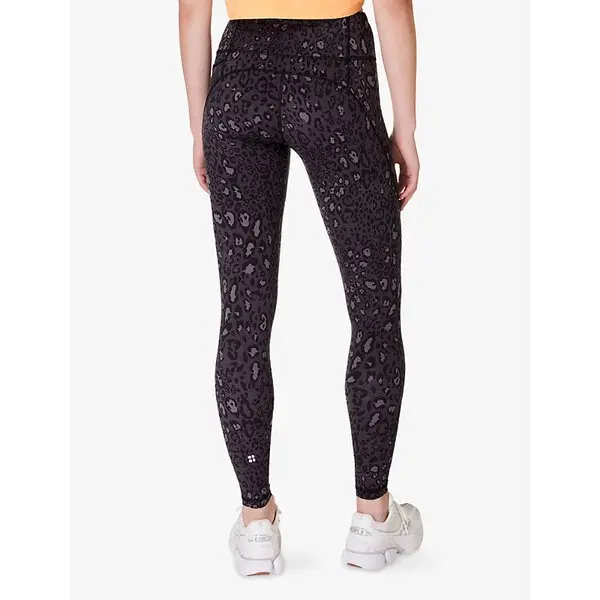Sweaty Betty Power Workout Abstract-print Stretch-woven Leggings - Blckluxe Leopprint