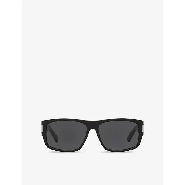 Saint Laurent Sl 689 Rectangle-frame Sunglasses - Black