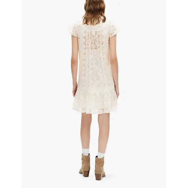 knee length white lace dress White Knee Length Lace Short Formal Dresses, Half Sheath Lace Homecomi –  Uniquedresss main image 0