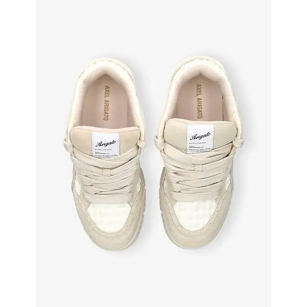 Axel Arigato Area Lo Suede And Woven Low-top Trainers - White