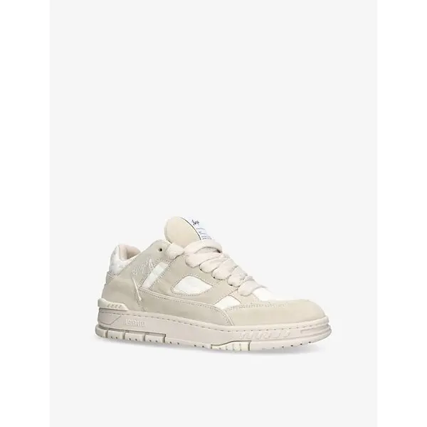 Axel Arigato Area Lo Suede And Woven Low-top Trainers - White