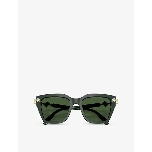 SWAROVSKI Sk6041 Irregular-frame Sunglasses - Green