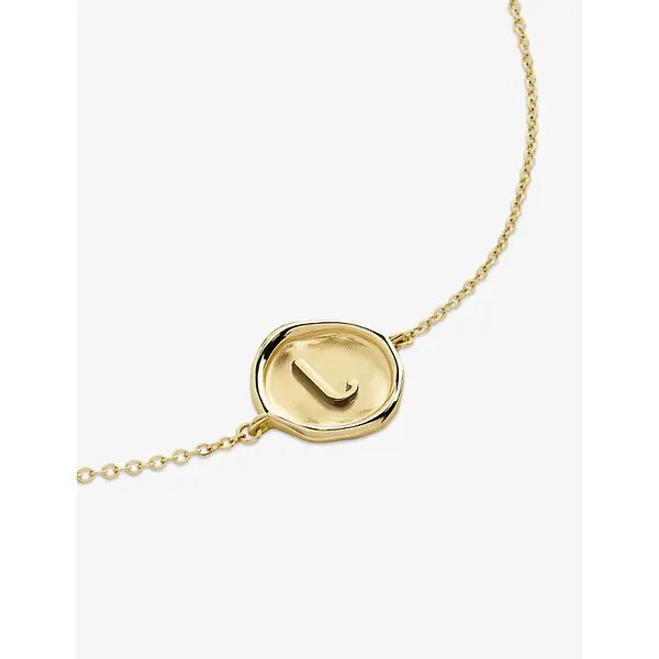 Monica Vinader Mini Initial L Stamp 14ct Yellow- Bracelet - Gold