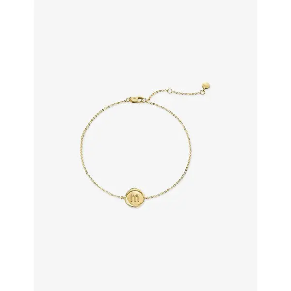 Monica Vinader Initial 'm' Stamp Bracelet - Gold