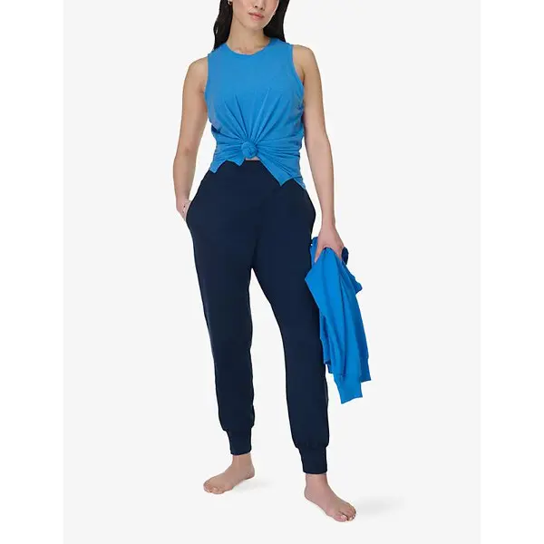 Sweaty Betty Soft Flow Studio Stretch-woven Tank Top - Tidal Blue