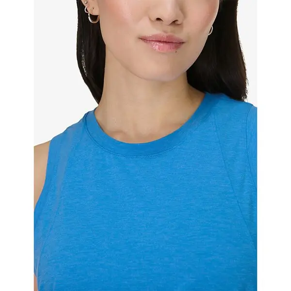 Sweaty Betty Soft Flow Studio Stretch-woven Tank Top - Tidal Blue