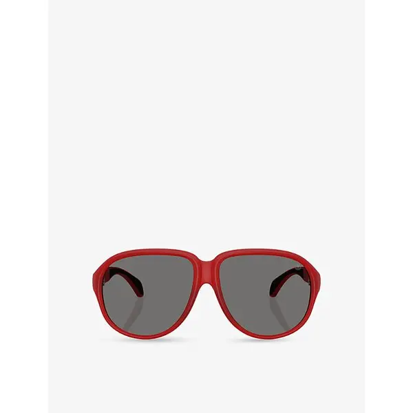 Moncler Me8001 Halcyonne Aviator Sunglasses - Red