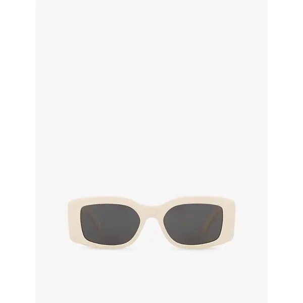Celine Cl40282u Triomphe Rectangle-frame Sunglasses - White