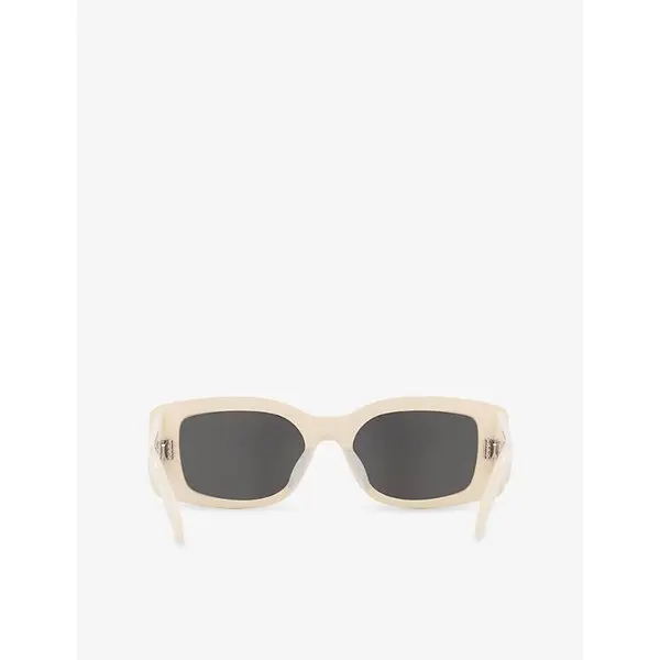 Celine Cl40282u Triomphe Rectangle-frame Sunglasses - White