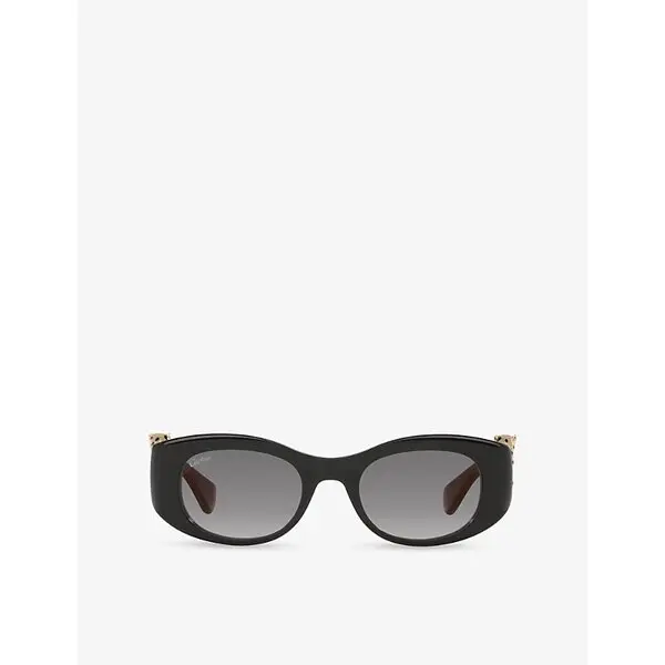 CARTIER Ct0472s Panthère-c Cat-eye Sunglasses - Black