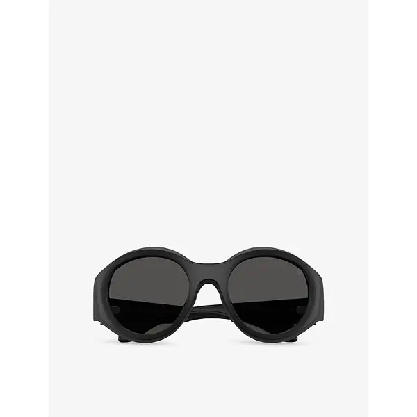 Moncler Me8005 Futuro Round-frame Sunglasses - Black