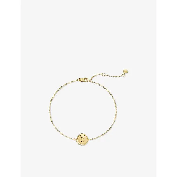 Monica Vinader Mini Initial C Stamp Bracelet - Gold