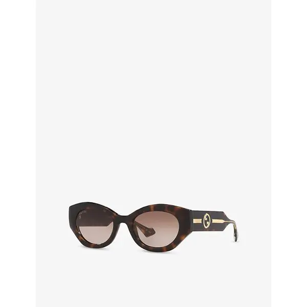 Gucci Gg1553s Cat-eye Sunglasses - Brown