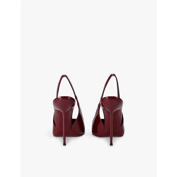 Paris Texas Lidia Sling-back Patent-leather Heeled Courts - Wine