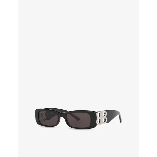 Balenciaga Bb0096s Dynasty Rectangle-frame Sunglasses