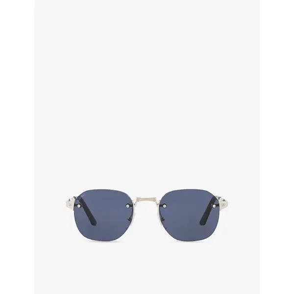 CARTIER Ct0459s Square-frame Sunglasses - Silver