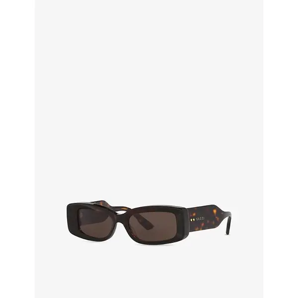 Gucci Gg1528s Square-frame Sunglasses - Brown