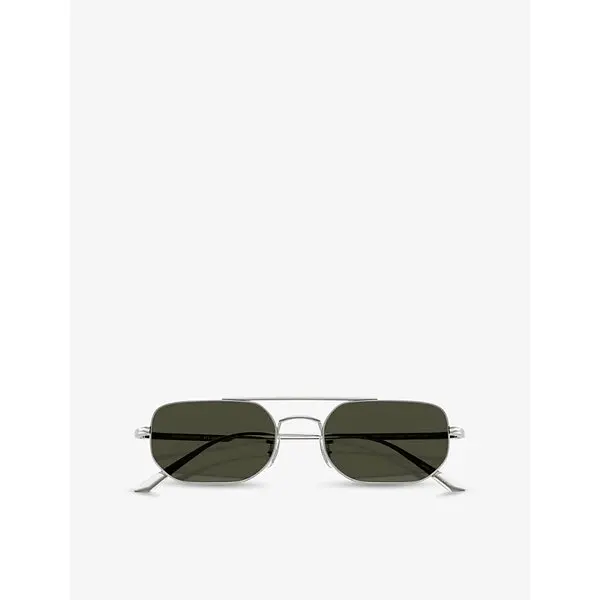 Oliver Spencer Angular-frame Steel Sunglasses