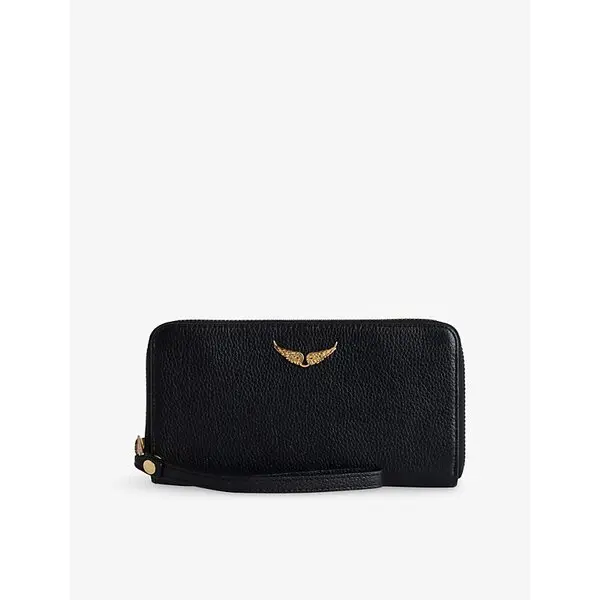 Zadig&Voltaire Compagnon Leather Wallet - Black Gold