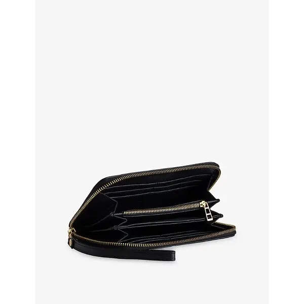 Zadig&Voltaire Compagnon Leather Wallet - Black Gold