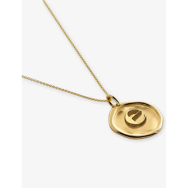 Monica Vinader Initial E Stamp Necklace