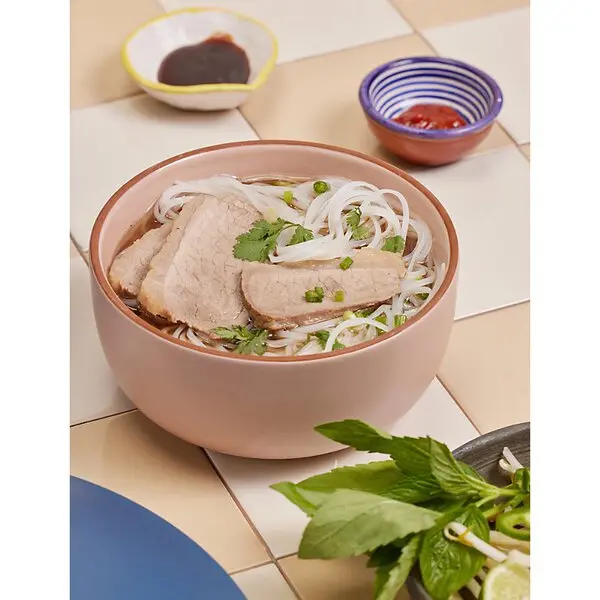 OUR PLACE Contrast-rim Ceramic Soup Bowls Set Of Four