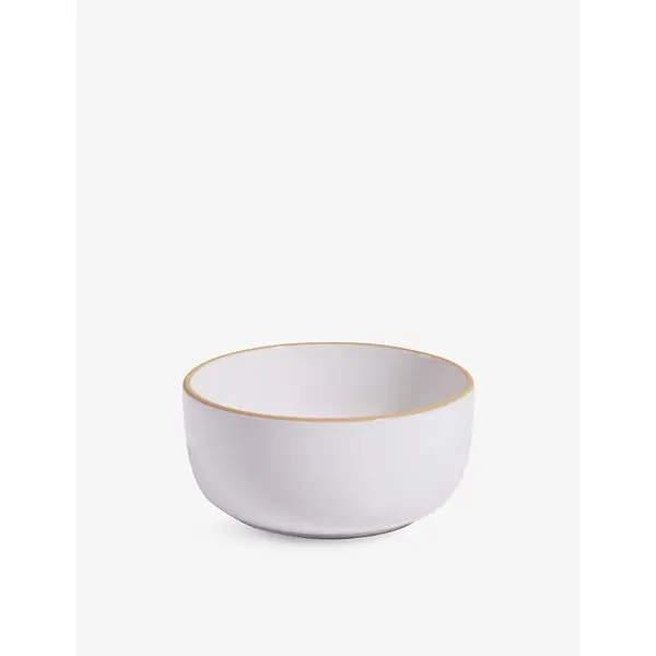 OUR PLACE Contrast-rim Ceramic Soup Bowls Set Of Four - Steam