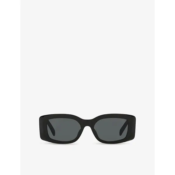 Celine Cl40282u Triomphe Rectangle-frame Sunglasses - Black