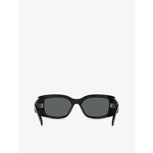 Celine Cl40282u Triomphe Rectangle-frame Sunglasses - Black