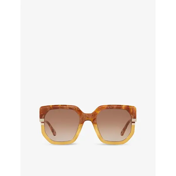 Chloé Ch0240s Square-frame Sunglasses - Brown